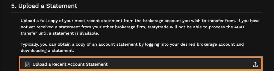 Online Account Transfer (Plaid ACATS)