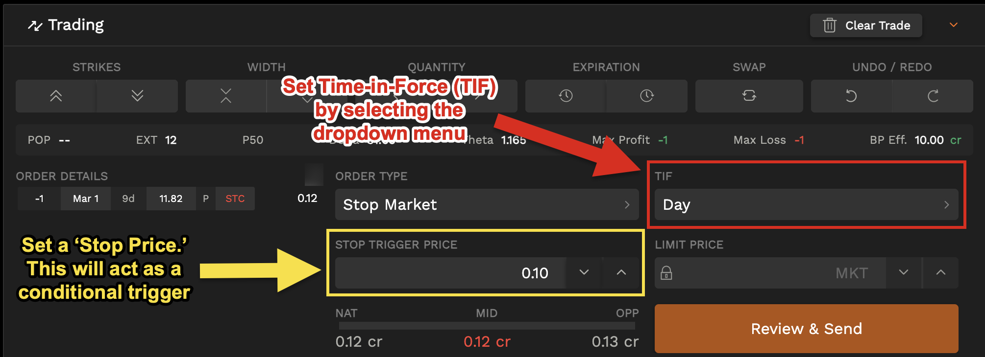 How to set up a stop order on tastytrade