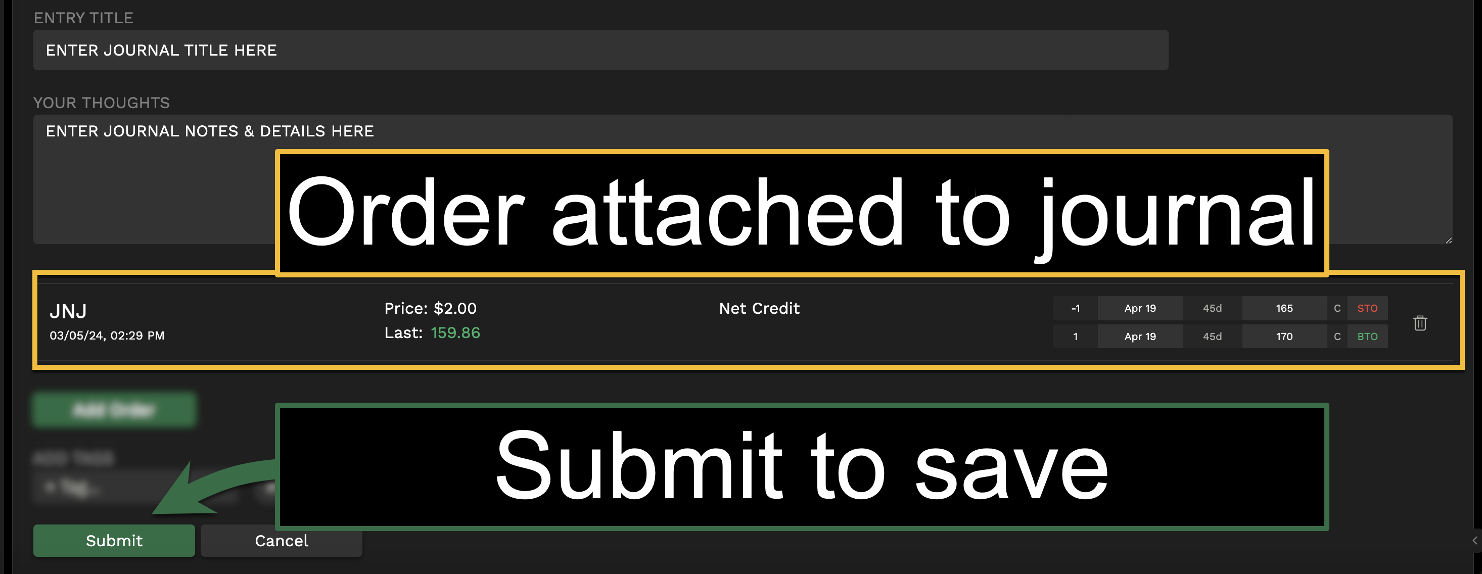 g. How can I use the US options and futures in-platform trading journal ...
