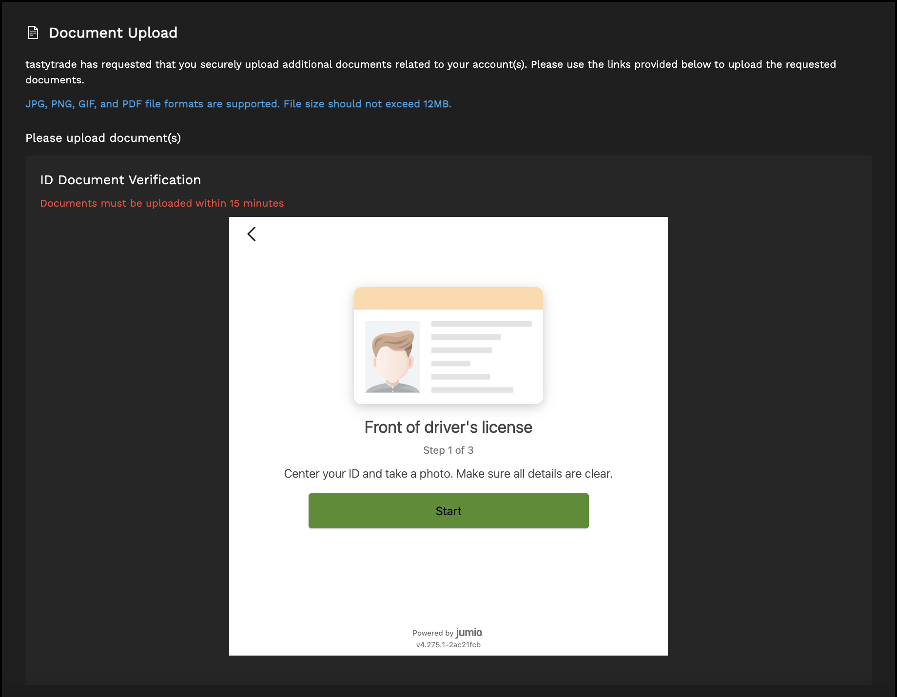 Uploading Account Documents to tastytrade