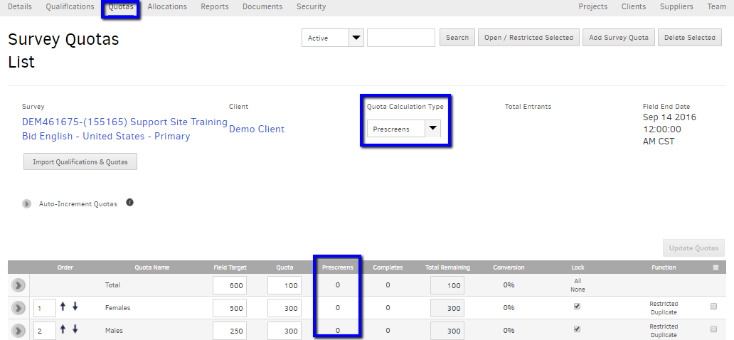 Quota Management