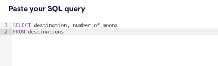 从SQL查询创建可视化- Geckoboard帮助中心