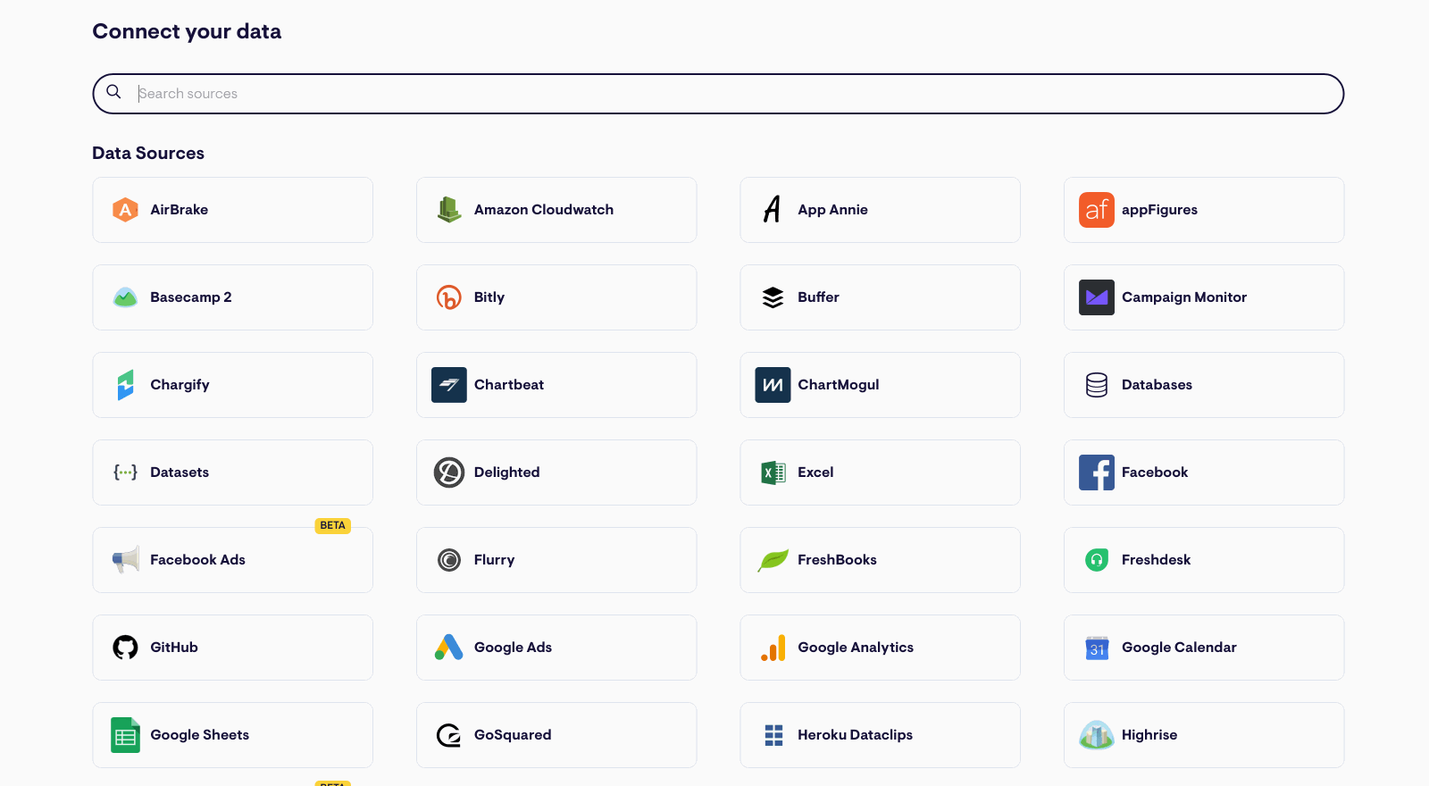 Connect To A Data Source Geckoboard Help Center