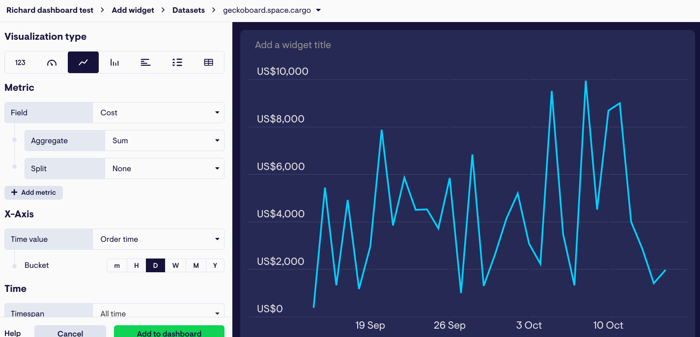 从数据集创建可视化- Geckoboard帮助中心