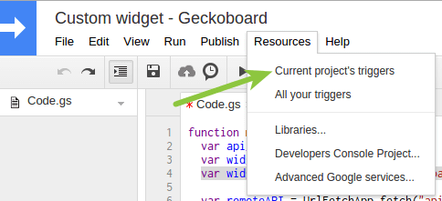 Push to custom widgets from a Google Sheet – Geckoboard Help Center