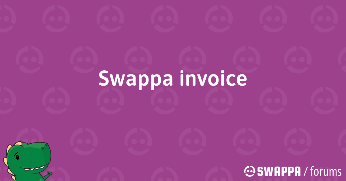 Swappa invoice - Forum Thread - Swappa
