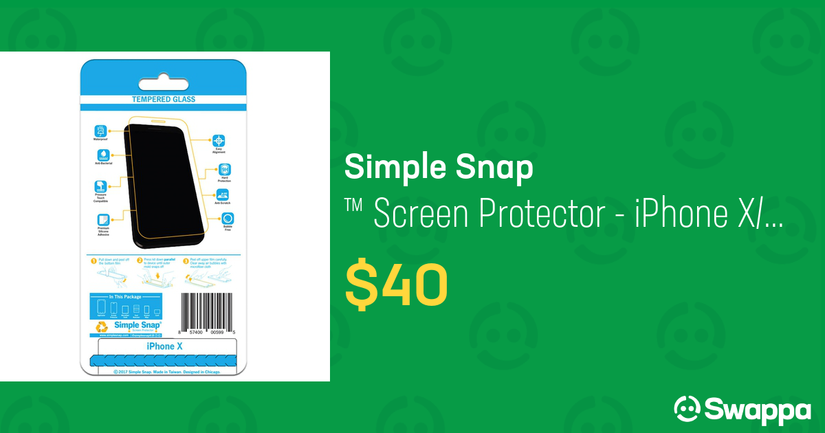 Simple Snap™ Screen Protector - iPhone X/XS - LRLW55679 - Swappa