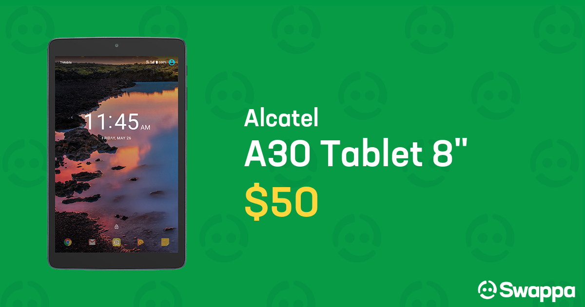 Alcatel A30 Tablet 8" - T-Mobile, Navy Blue - LRQW39784 - Swappa