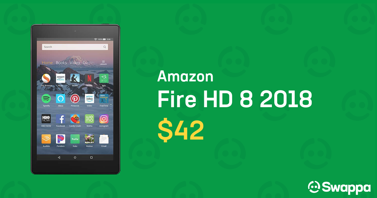 Amazon Fire HD 8 2018 - Wi-Fi, Black, 16GB - LTNH00319 - Swappa
