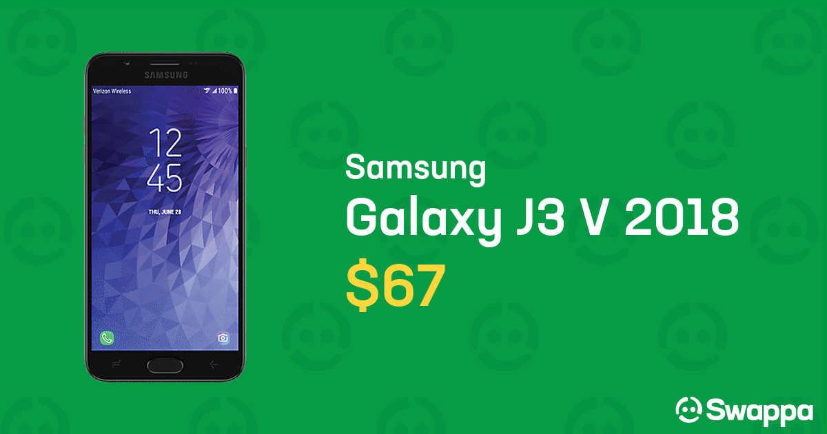Samsung Galaxy J3 V 2018 - Verizon, Black, 16GB, SM-J337V - LTNT26340 ...