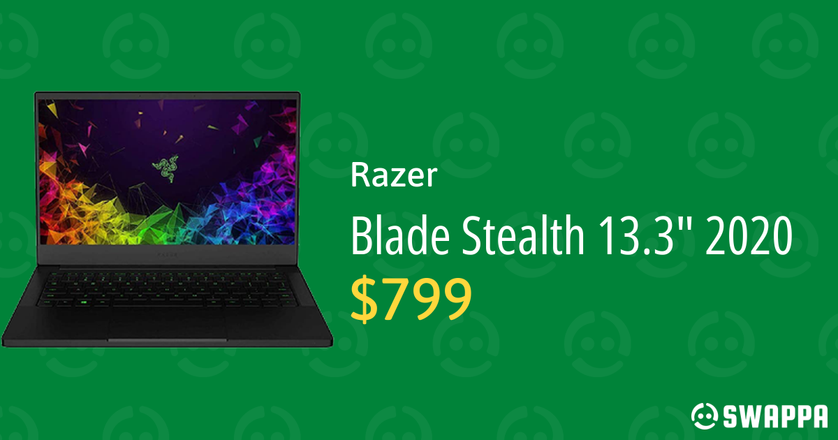 Razer Blade Stealth 13.3" 2020 - I7, Black, 512GB, 16GB, FHD ...
