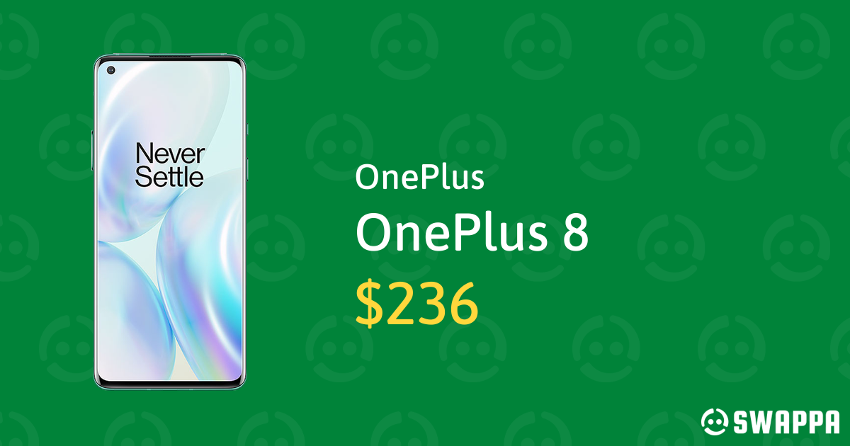 OnePlus 8 - Unlocked, Green, 128GB, 8GB, IN2015 - LWGT91864 - Swappa