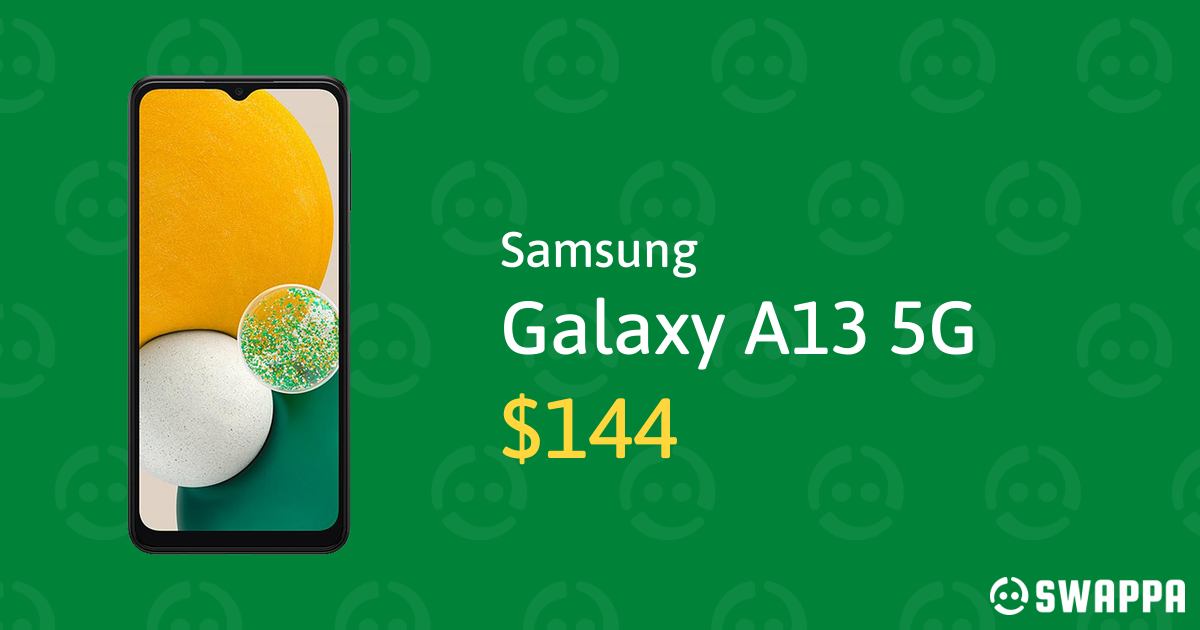 Samsung Galaxy A13 5G - Unlocked, Black, 64GB, 4GB, SM-A136U1 ...