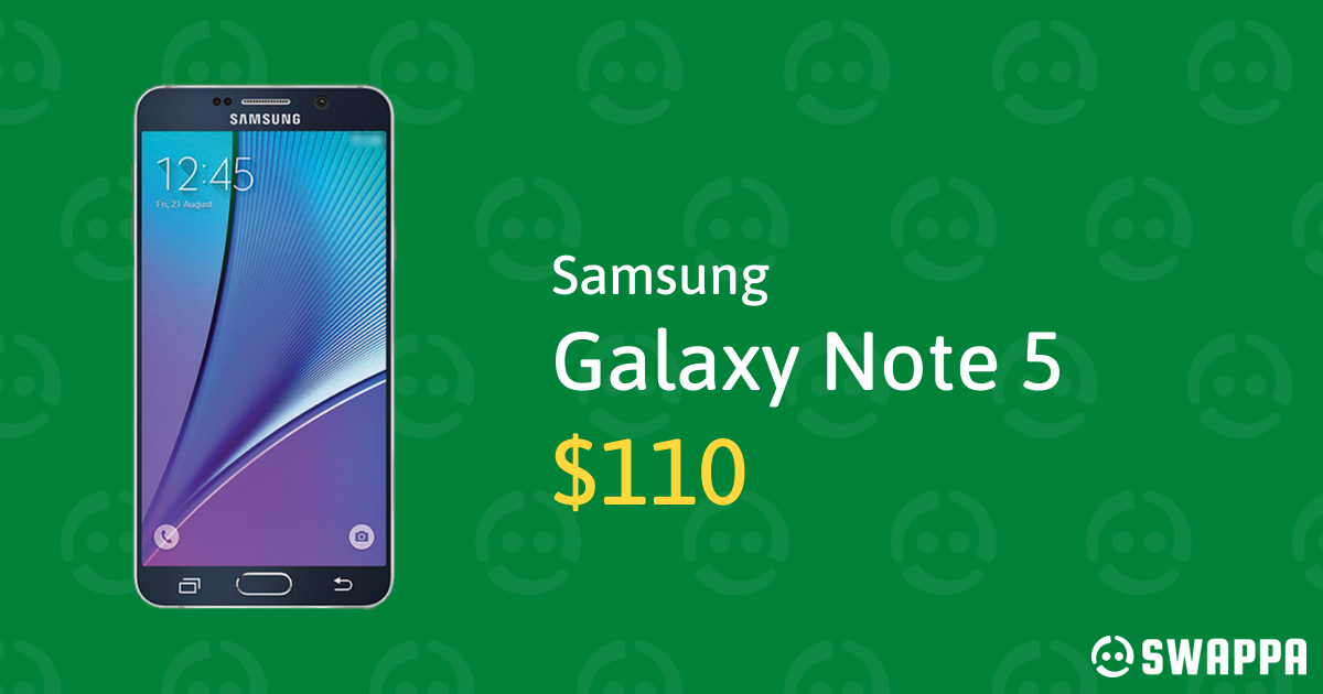 Samsung Galaxy Note 5 - T-Mobile, Black, 32GB, SM-N920T - LXCC42092 ...