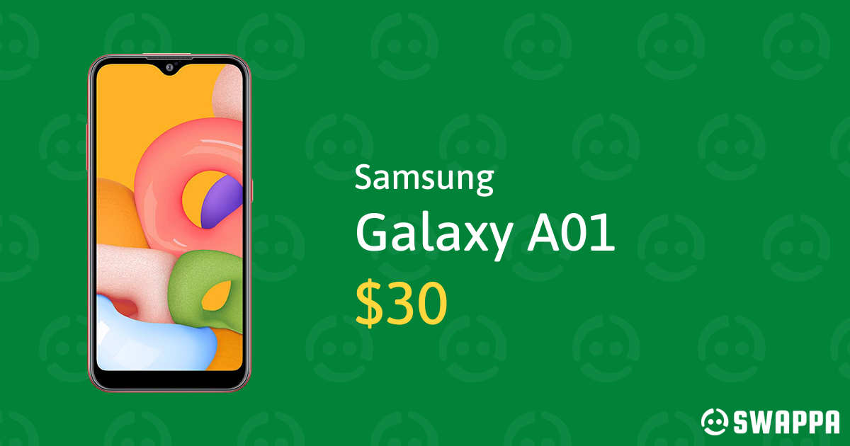 Samsung Galaxy A01 - Cricket, Black, 16GB, 2GB, SM-A015U - LXET38684 ...