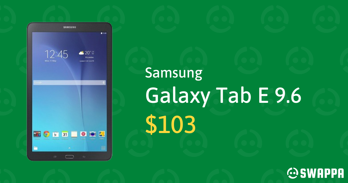 Samsung Galaxy Tab E 9.6 - Wi-Fi, Black, 16GB, SM-T560 - LXGZ16151 - Swappa