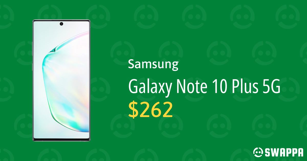 Samsung Galaxy Note 10 Plus 5G - AT&T, Black, 256GB, 12GB, SM-N976U ...