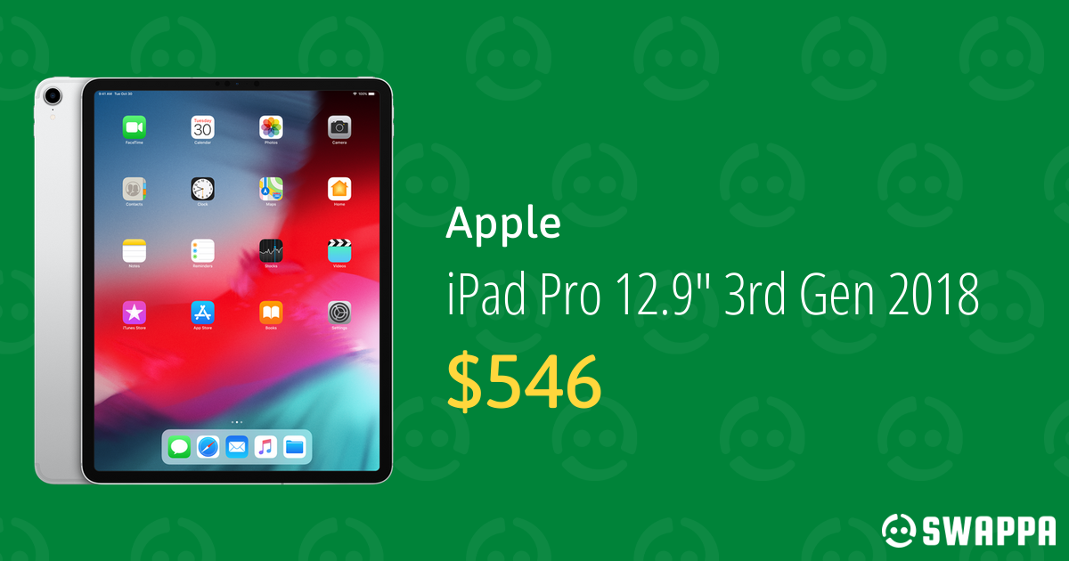 Apple iPad Pro 12.9" 3rd Gen 2018 - Unlocked, Silver, 256GB, A2014 ...