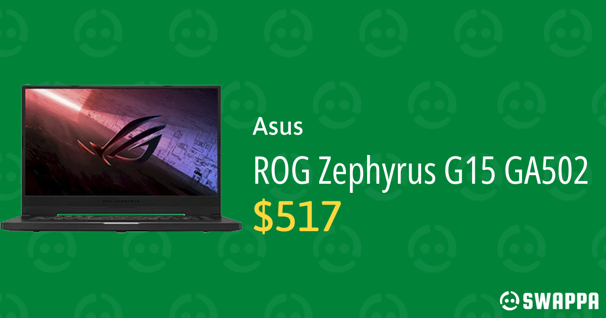 Asus ROG Zephyrus G15 GA502 - Ryzen 7, 512GB, 16GB - LXKV09210 - Swappa