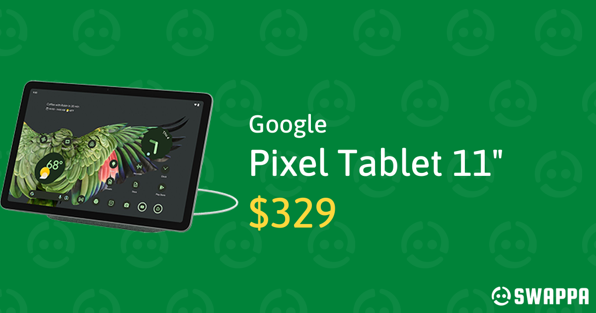 Google Pixel Tablet 11" - Wi-Fi, Porcelain, 128GB, 8GB, Includes Dock ...