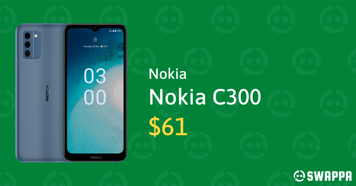 Nokia C300 - Unlocked, Blue, 32GB, 3GB - LXMB83728 - Swappa
