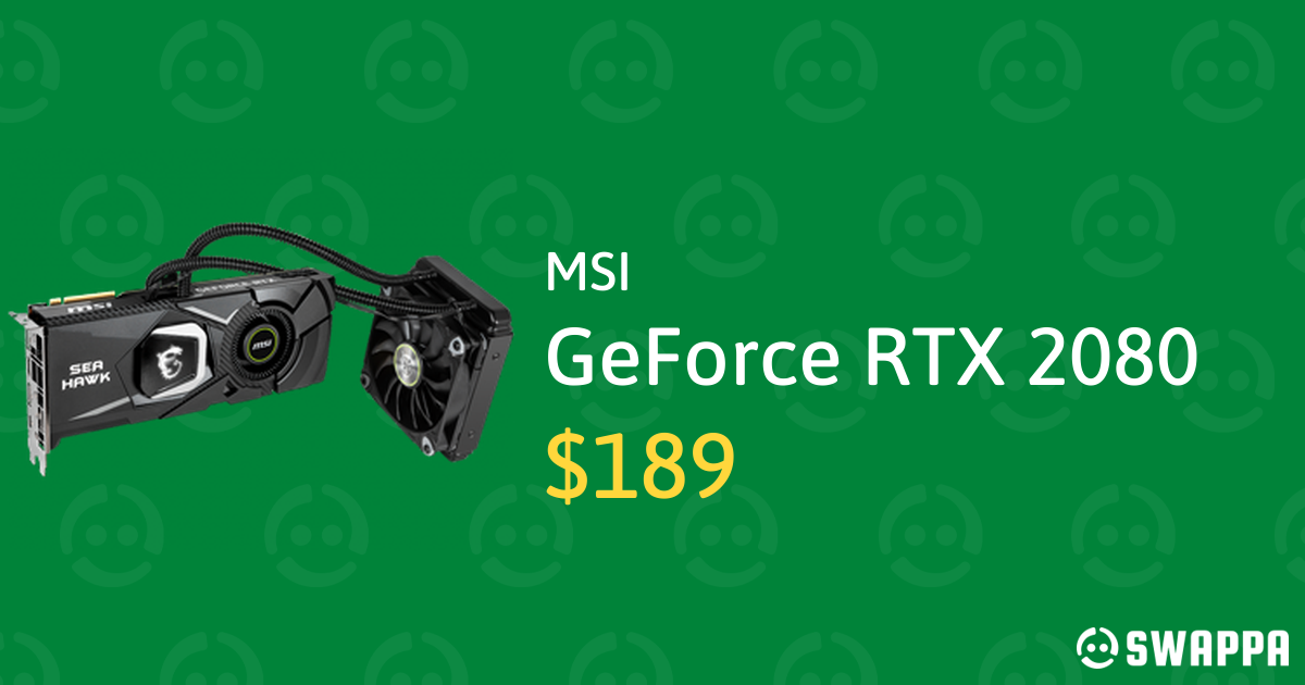 MSI GeForce RTX 2080 - RTX-2080-SEA-HAWK-X, Sea Hawk X - LXMS21745 - Swappa