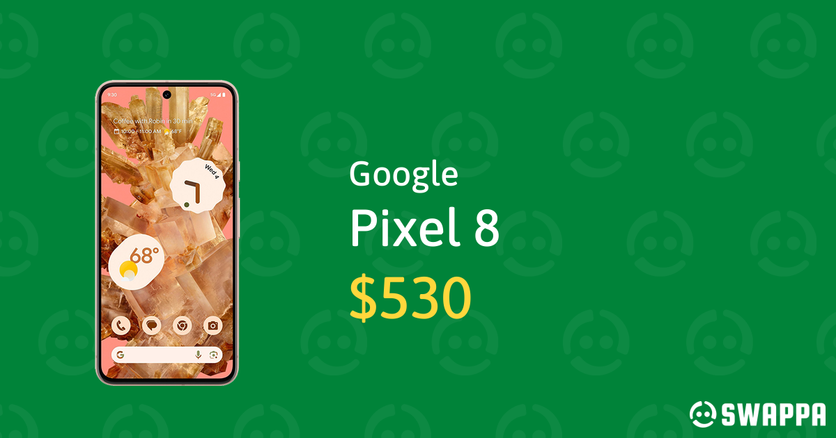 Google Pixel 8 - Unlocked, Hazel, 128GB, 8GB, G9BQD, Sub-6 5G ...