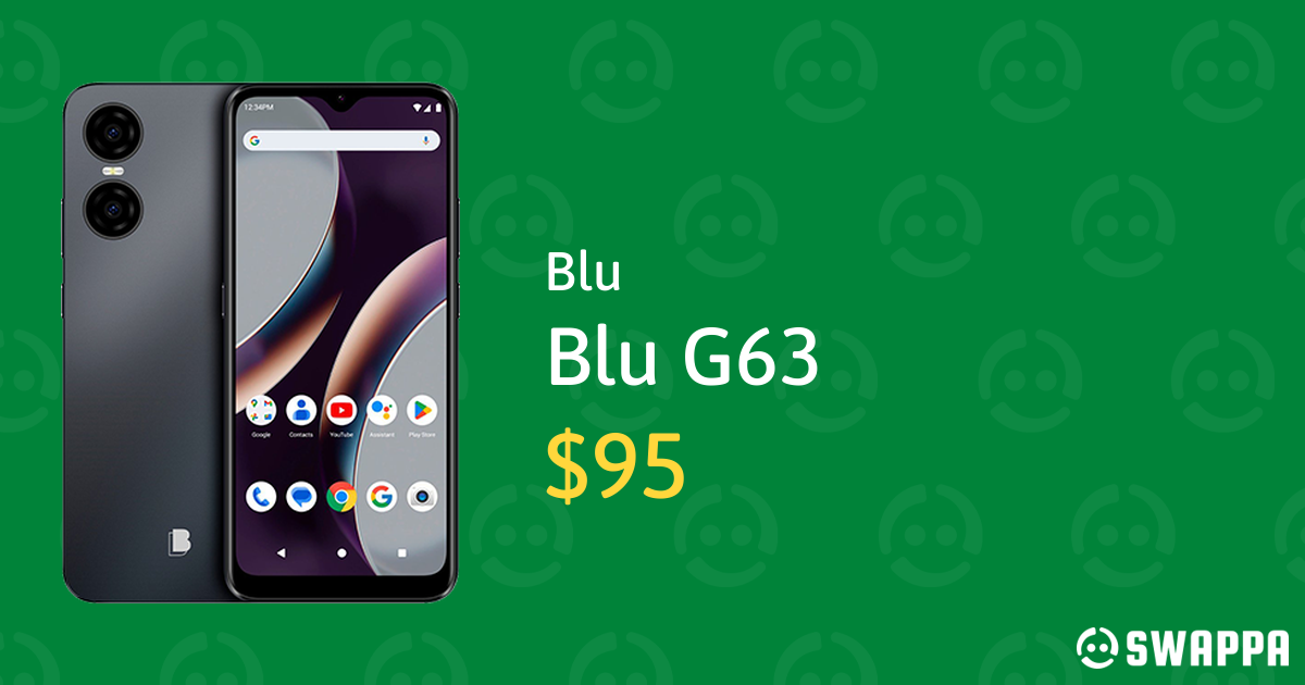 Blu G63 - Unlocked, Black, 128GB, 4GB - LYAI65343 - Swappa