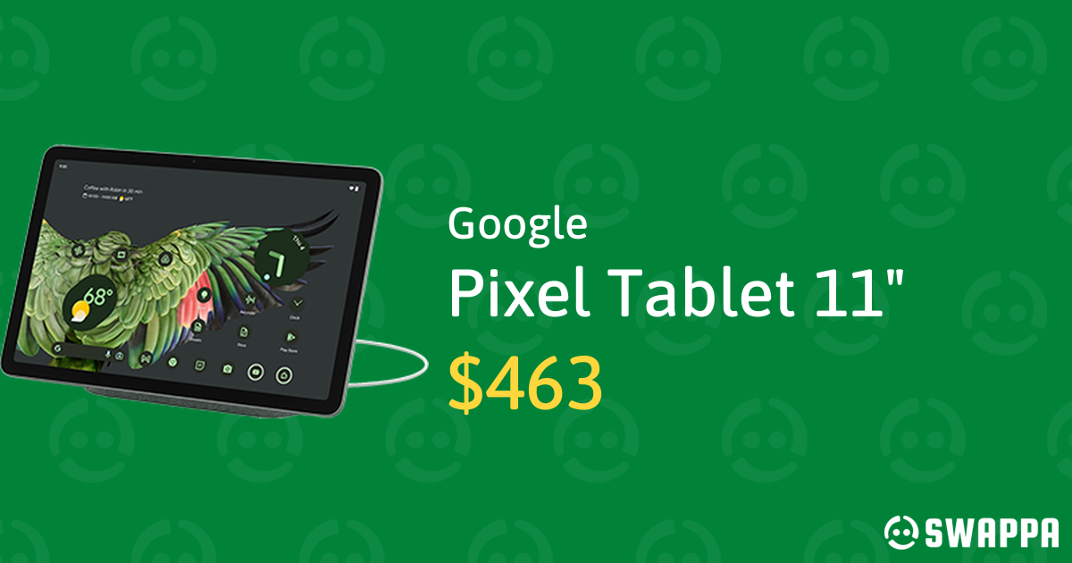 Google Pixel Tablet 11" - Wi-Fi, Porcelain, 128GB, 8GB, Includes Dock ...