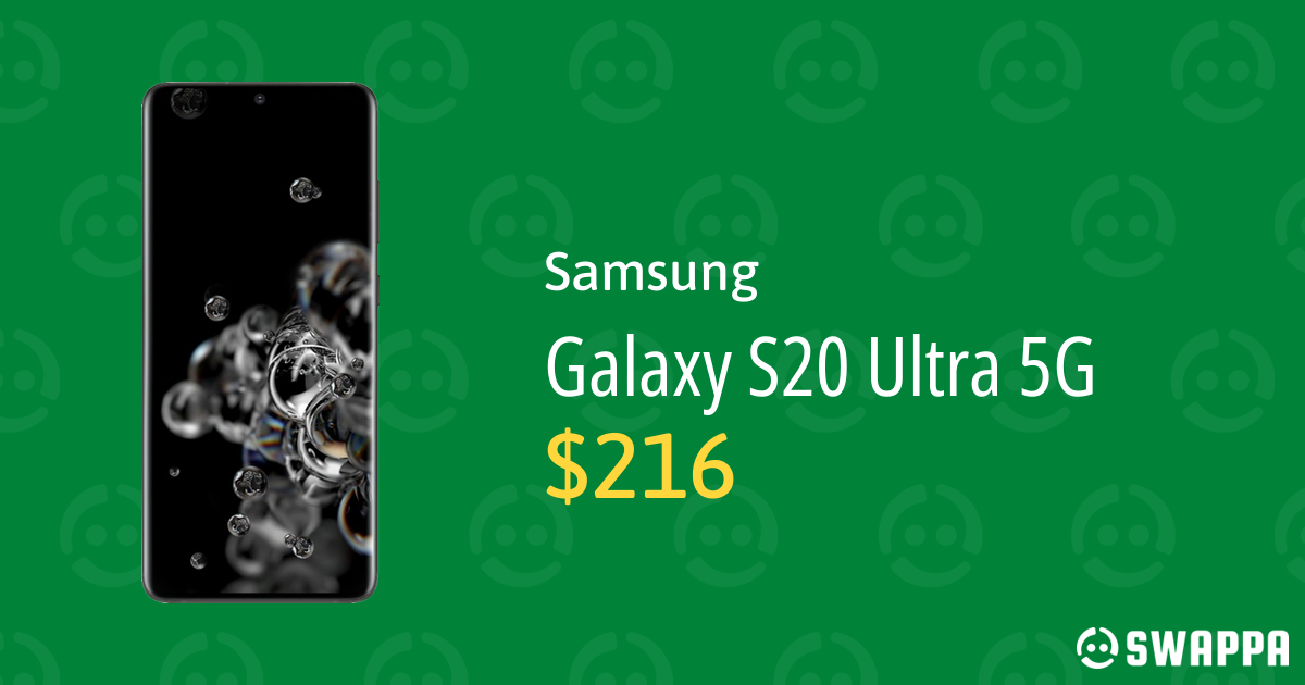 Samsung Galaxy S20 Ultra 5G - Verizon, Black, 128GB, 12GB, SM-G988U ...