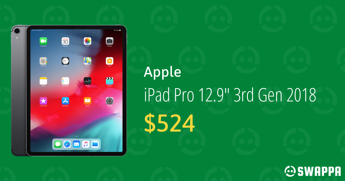 Apple iPad Pro 12.9" 3rd Gen 2018 - Unlocked, Gray, 512GB, A2014 ...