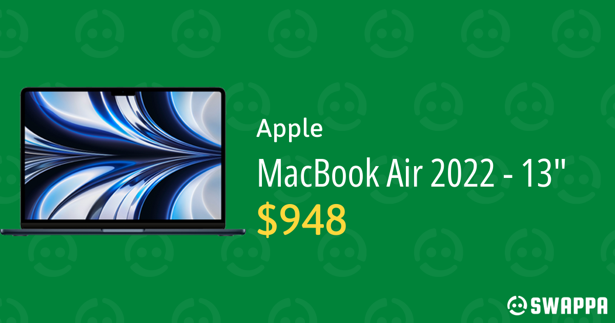 MacBook Air 2022 - 13" - Apple M2, Silver, 512GB, 8GB - LYEF22684 - Swappa