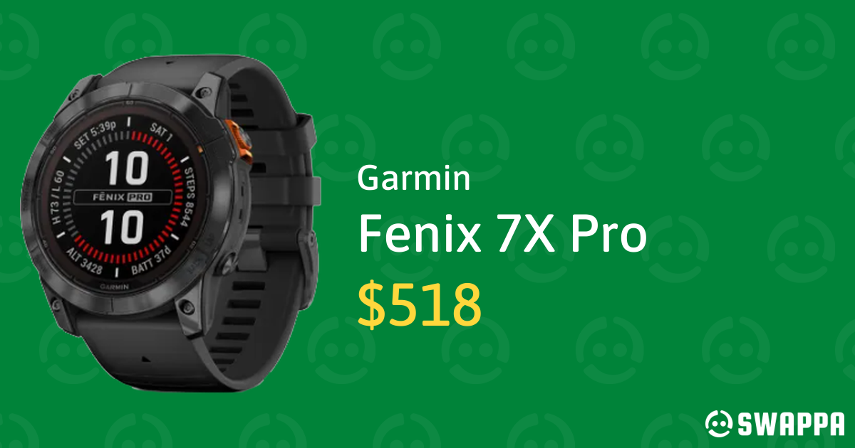 Garmin Fenix 7X Pro - Titanium, Sapphire Solar - LYEU89792 - Swappa