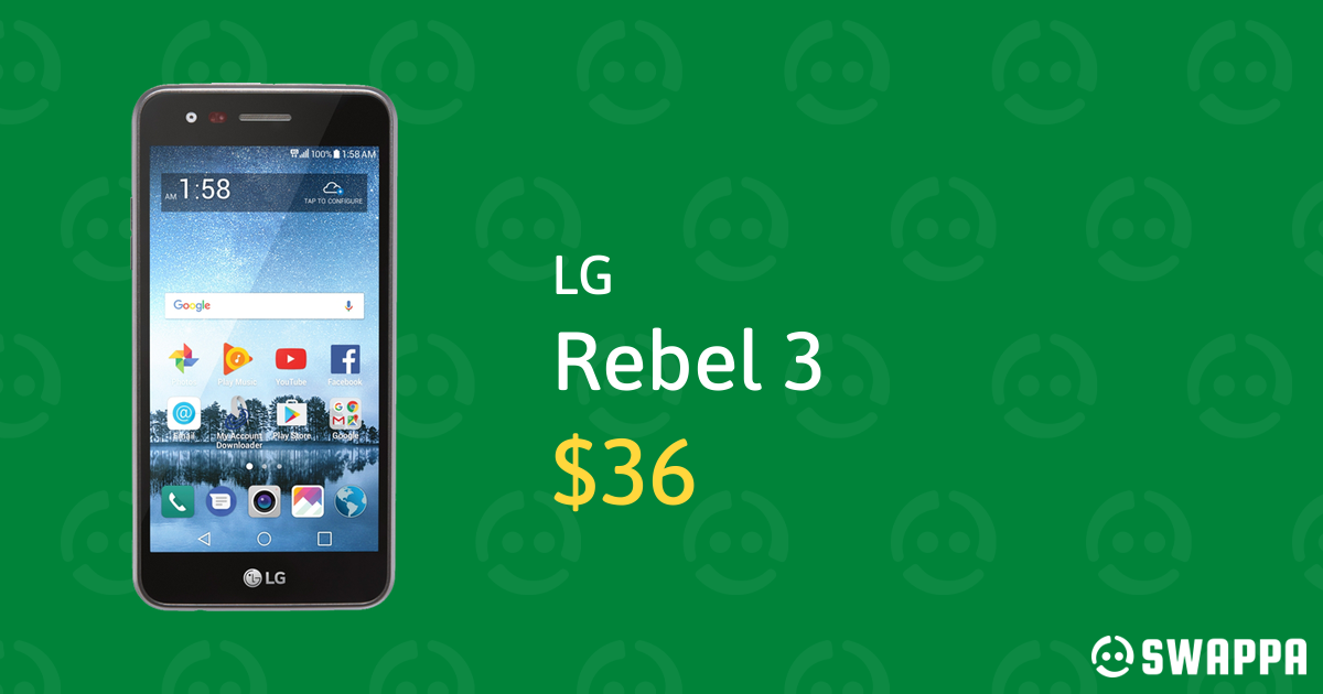 LG Rebel 3 - TracFone, Gray, 16GB - LYGJ20784 - Swappa