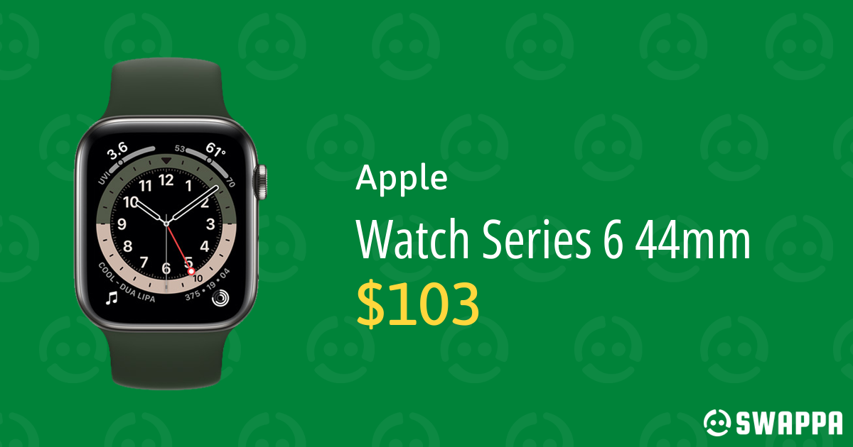 Apple Watch Series 6 44mm - Gray, A2292 - GPS, Aluminum - LYHG23734 ...