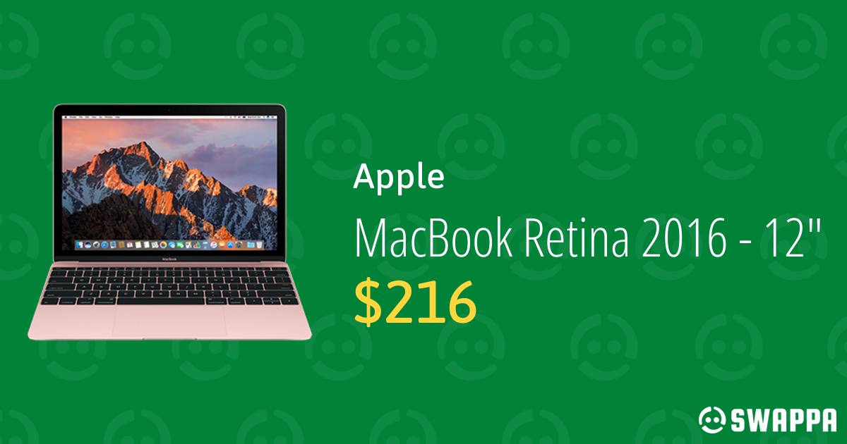 MacBook Retina 2016 - 12" - Gray, 256GB, 8GB - LYHU64643 - Swappa