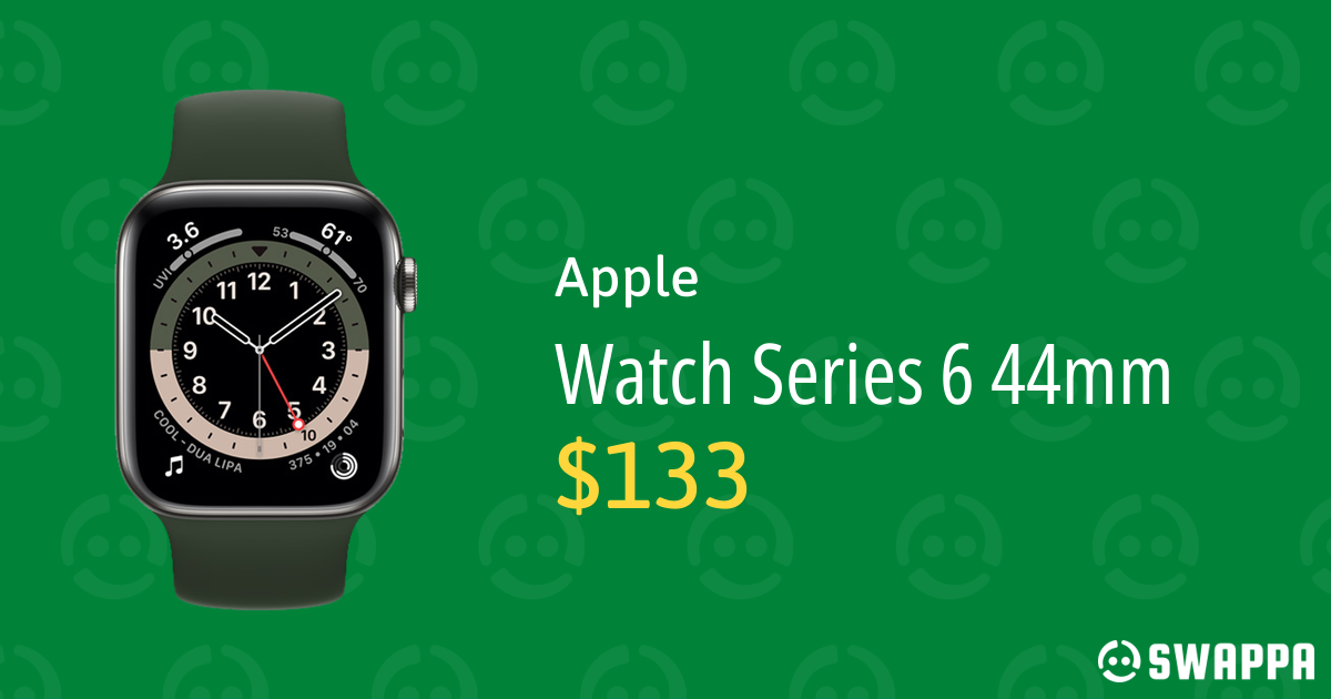 Apple Watch Series 6 44mm - Gray, A2292 - GPS, Aluminum - LYHU66412 ...