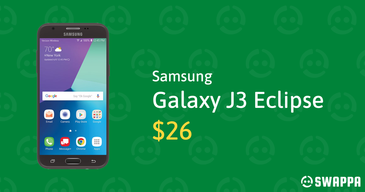 Samsung Galaxy J3 Eclipse - Verizon, Black, 16GB, SM-J327V - LYHU89704 ...