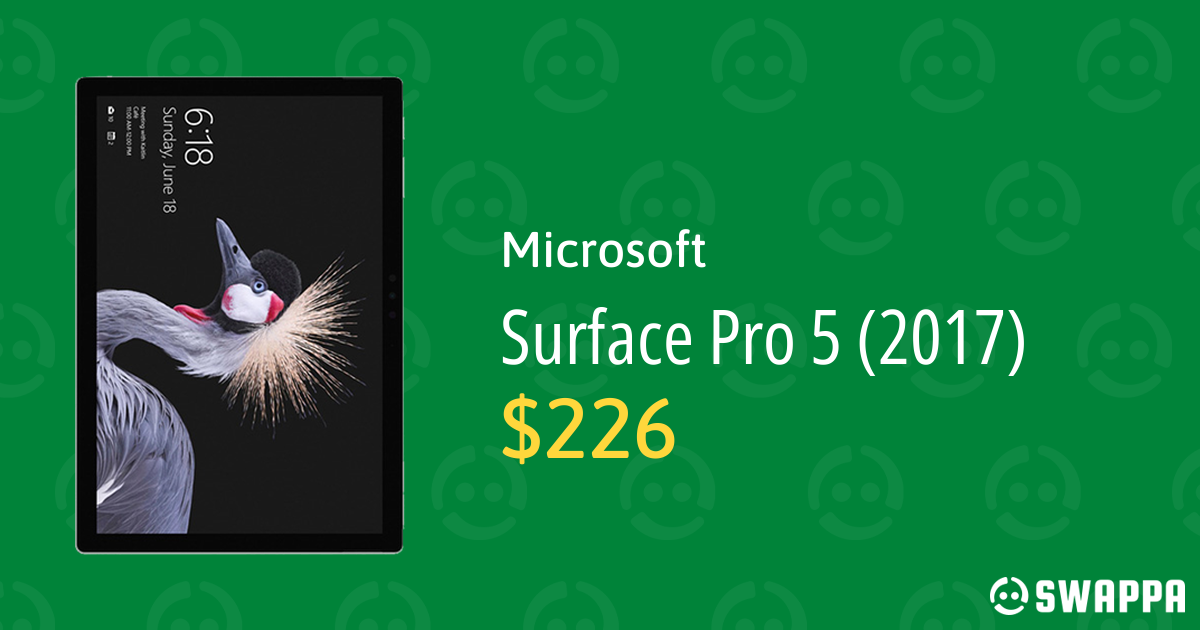 Microsoft Surface Pro 5 (2017) - Unlocked, Silver, 256GB, 8GB, LTE ...