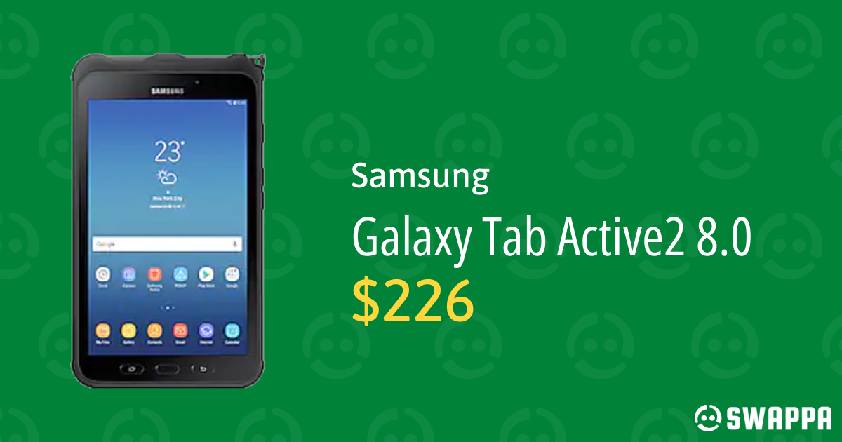 Samsung Galaxy Tab Active2 8.0 - Wi-Fi, Black, 16GB, 3GB, SM-T390 - LYIY72418 - Swappa