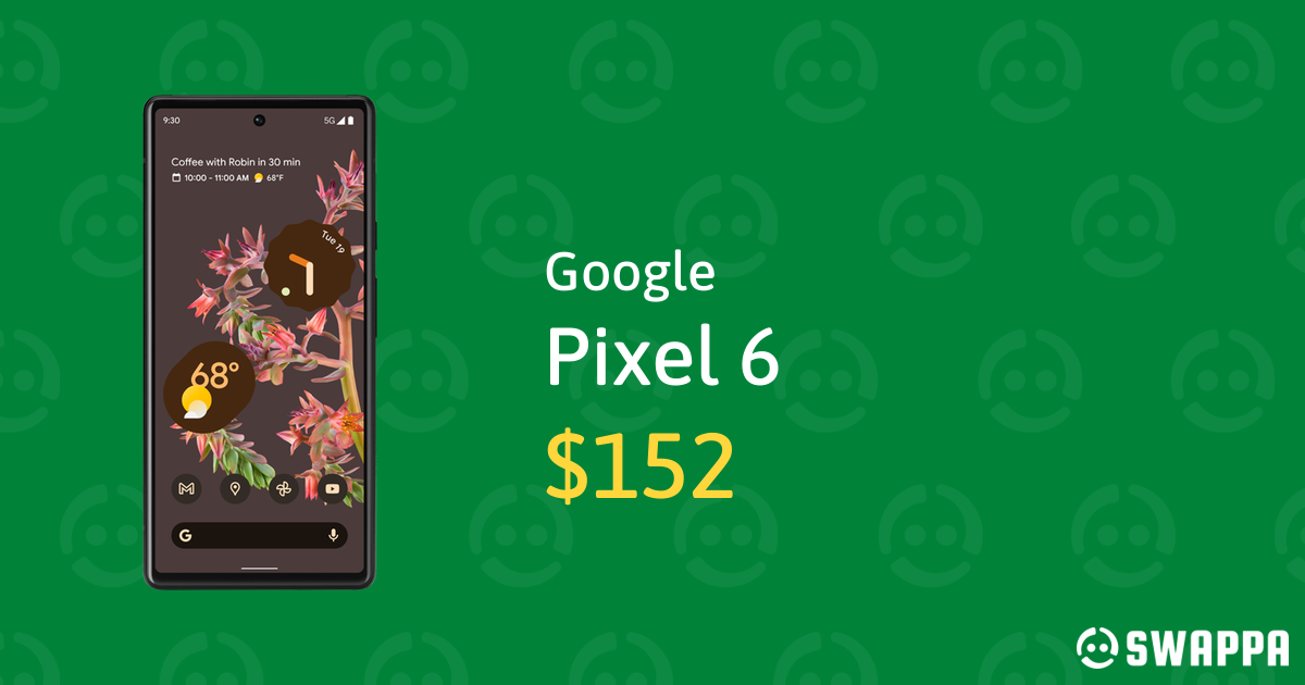 Google Pixel 6 - T-Mobile, Black, 128GB, 8GB,GB7N6 - LYJN42551 - Swappa