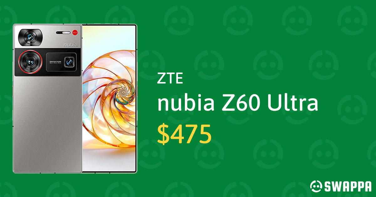 ZTE nubia Z60 Ultra - Unlocked, Black, 512GB, 16GB - LYMI77012 - Swappa