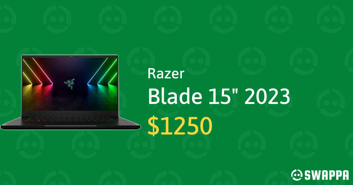 Razer Blade 15" 2023 - I9, Black, 1TB, 16GB, QHD - LYMU01438 - Swappa