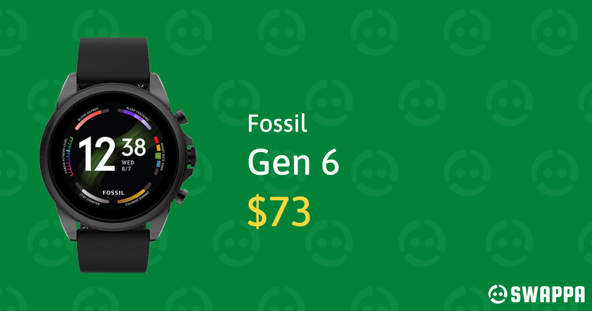 Fossil Gen 6 - Black, 44mm - LYOA60839 - Swappa