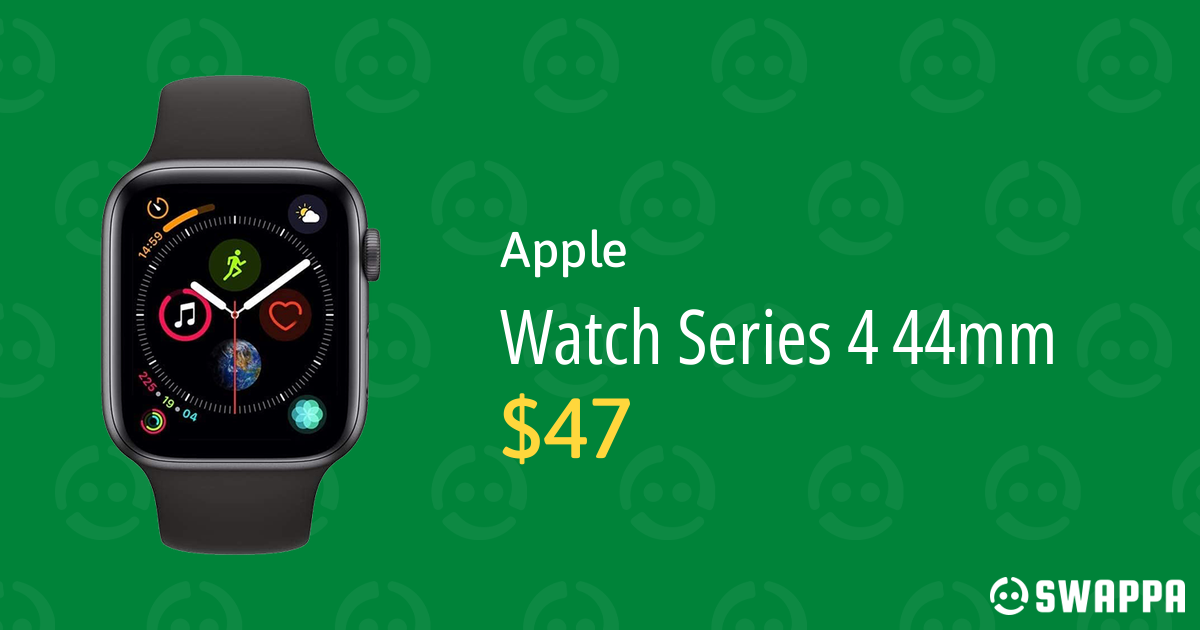 Apple Watch Series 4 44mm - Unlocked, Gray, A1976 - Cellular, Aluminum ...