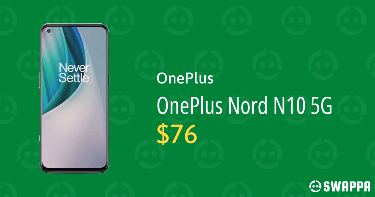 OnePlus Nord N10 5G - T-Mobile, Midnight Ice, 128GB, 6GB, BE2028 ...