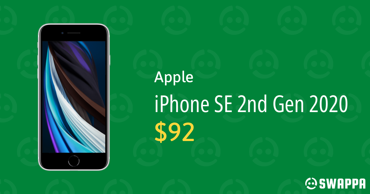 Apple iPhone SE 2nd Gen 2020 - Unlocked, Black, 64GB, A2275 - LZCG76560 ...