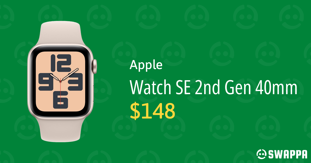 Apple Watch SE 2nd Gen 40mm - Unlocked, Silver, A2726 - Cellular ...