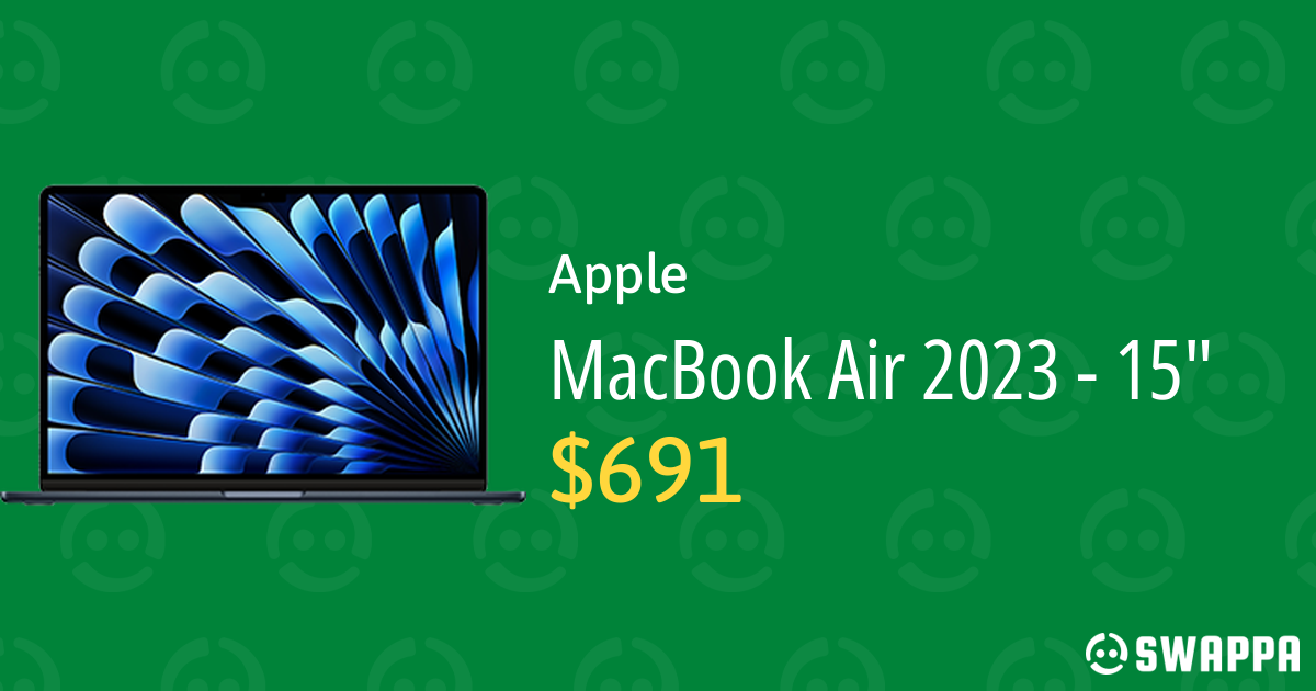 MacBook Air 2023 - 15" - Apple M2, Gray, 256GB, 8GB - LZCO29982 - Swappa