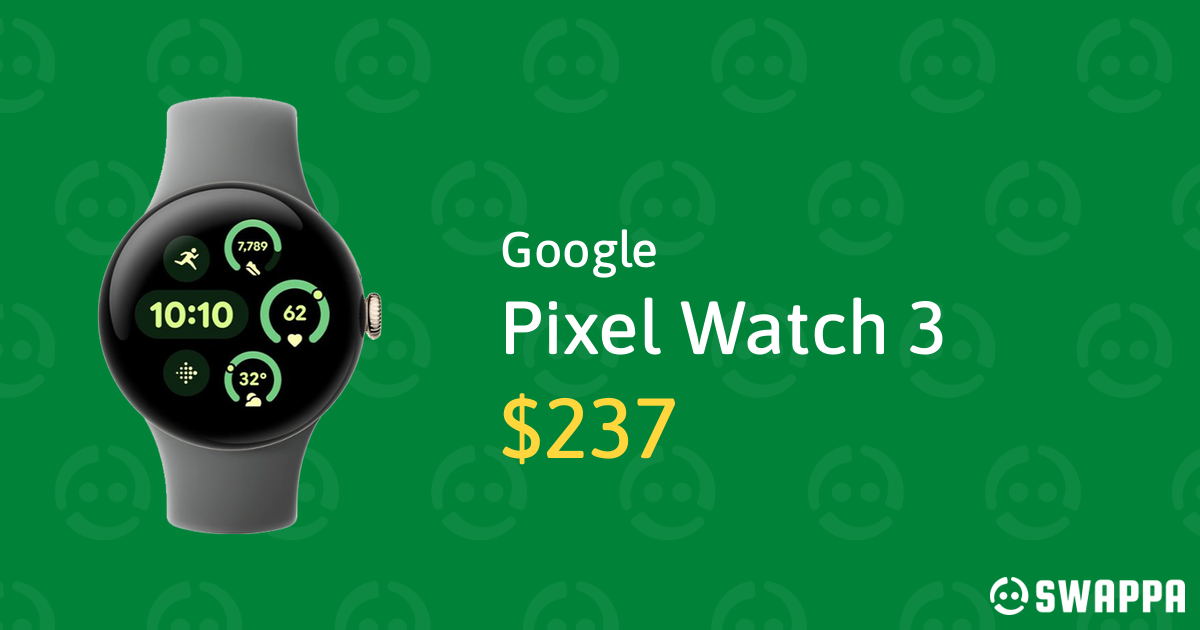Google Pixel Watch 3 - Wi-Fi, Black, 41mm, Wi-Fi - LZCQ14970 - Swappa